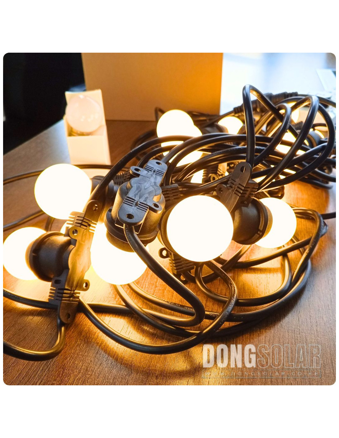 Electric String Lights 15m, 15 G45 Bulbs Warm White