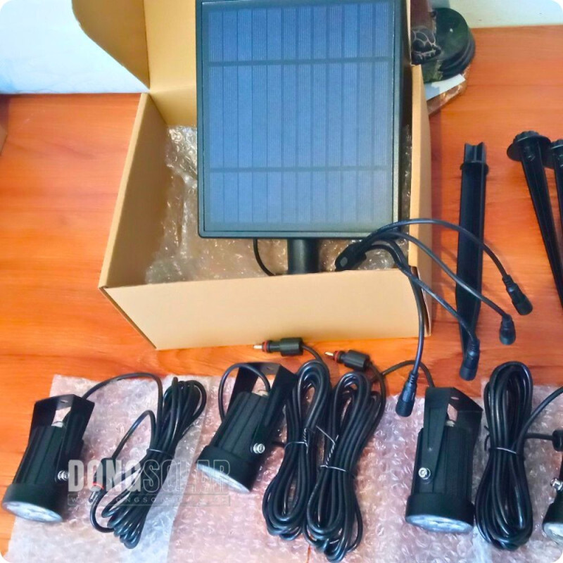 Solar Spot Light 4 Spot Lights Warm White