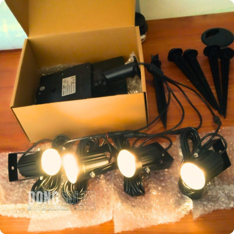 Solar Spot Light 4 Spot Lights Warm White